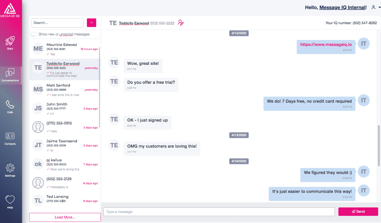 Make SMS Work Better - Message IQ